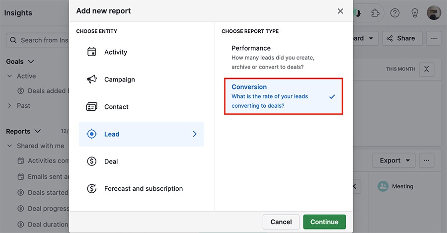 Insights reports: lead conversion - Knowledge Base | Pipedrive